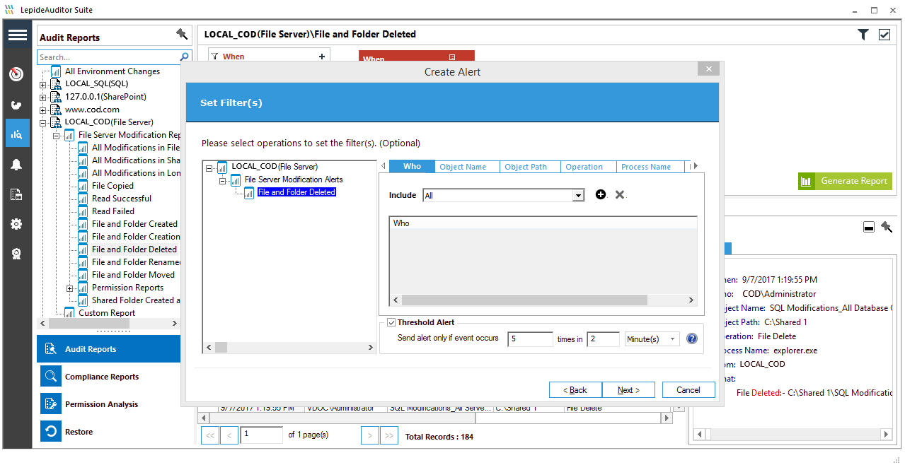 File Server Auditing Solution to Audit and Report File Servers Changes